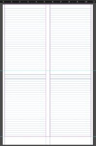 How to Make a Ledger Size Lined Paper Template (11×17) for bookbinding