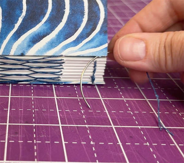 How to Create a Wide Format French Link Stitch Journal book