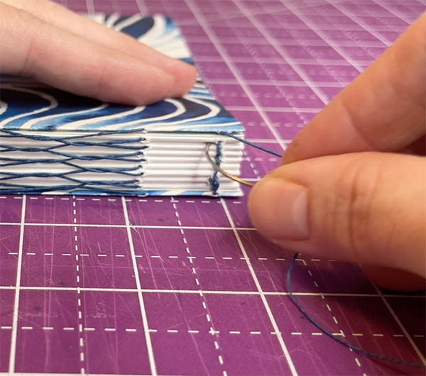 How to Create a Wide Format French Link Stitch Journal book