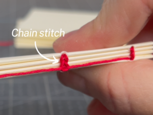 How to Sew the Chain Stitch Bookbinding Pattern